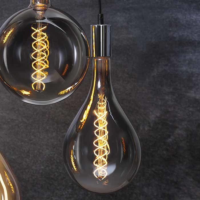 Spiral LED Filament Smoke E27 dimmbar, 14,28