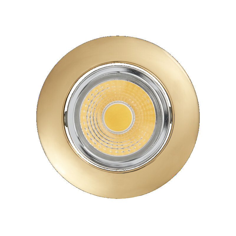 LED Downlight "A 5068 T Flat" 8W 930 (Warmweiß) Gold + Chrom dimmbar ...